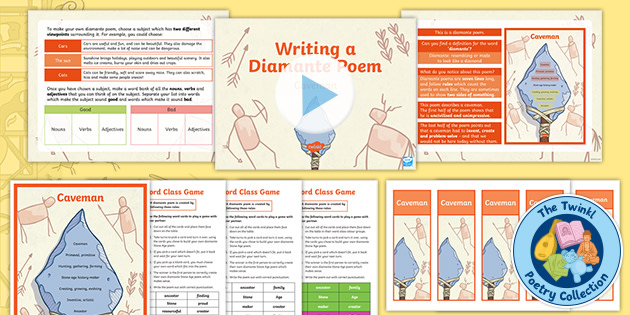 'Caveman' – Stone Age Diamante Poem for KS2 (Teacher-Made)